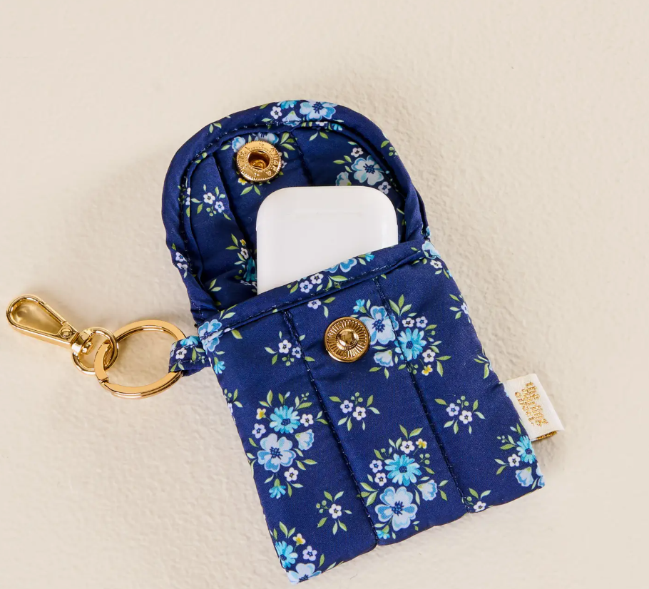 Puffy Earbud Case Keychain-Endless Daydream Navy – Ruth and Naomi